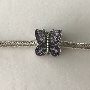 Pandora | Jewelry | Pandora Sparkling Butterfly Purple Cz | Poshmark